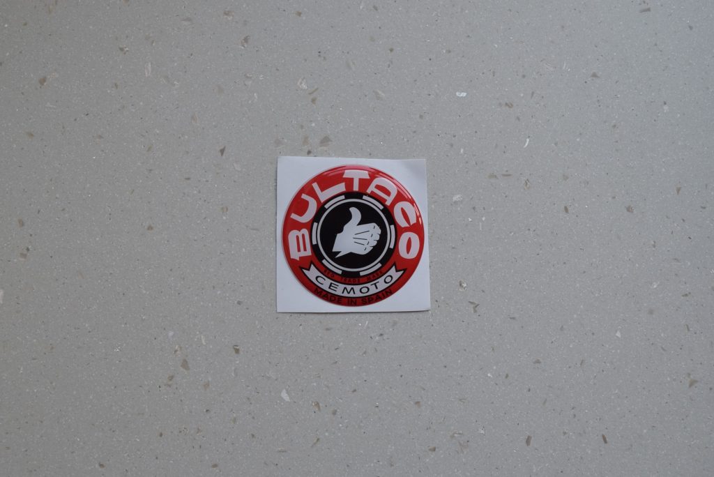 Bultaco domed tank stickers with long Bultaco stickers ~ design 5 ...