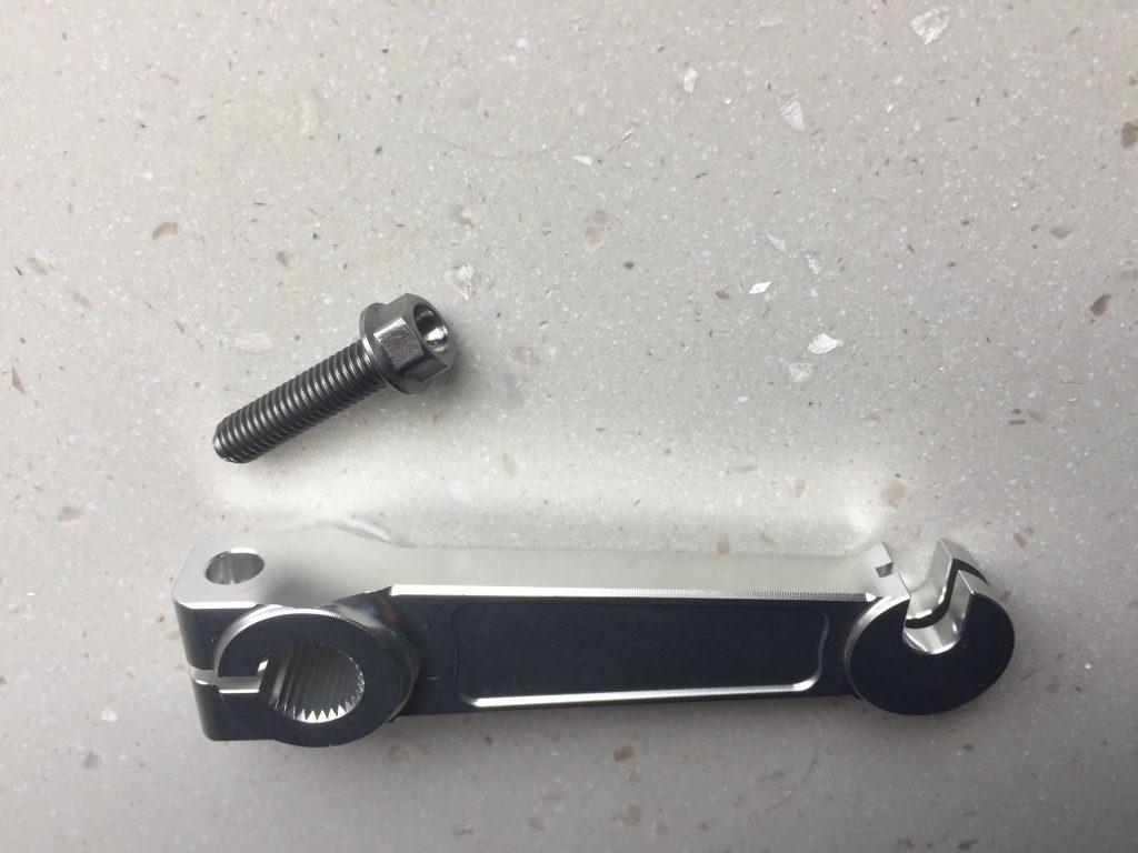 Grimeca front brake arm, billet aluminium with titanium pinch bolt ...
