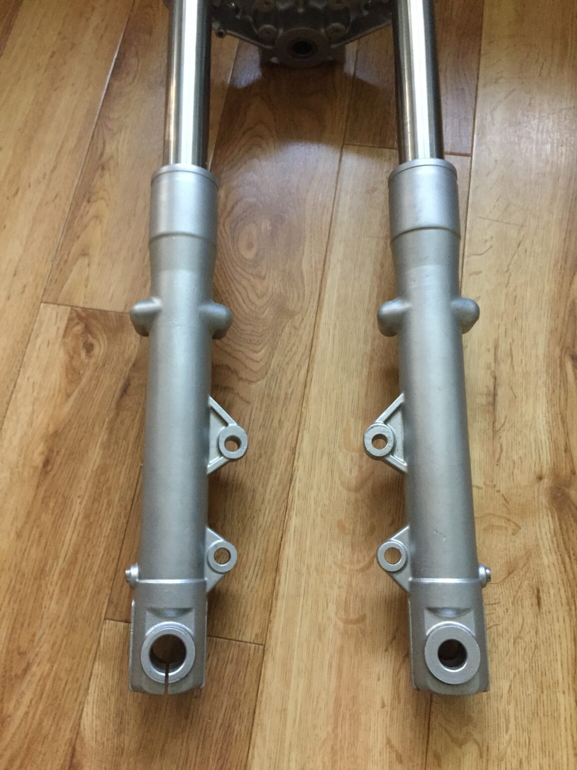 Used 35mm Marzocchi forks with yokes – vapour blasted – Classic ...