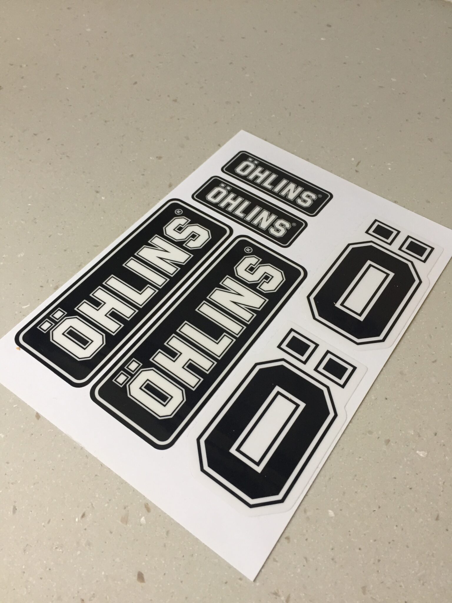 Ohlins decal set – black on clear – Classic & Vintage Suspension ...